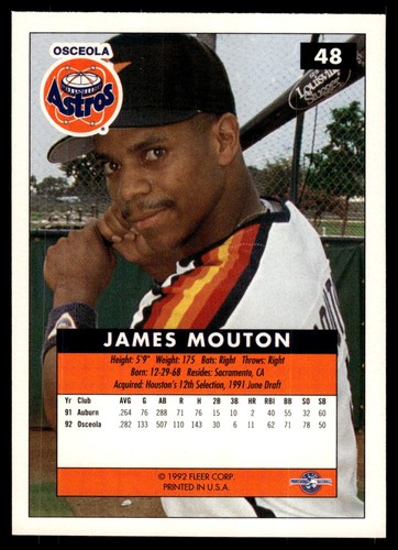 1992-93 Fleer Excel #48 James Mouton | eBay