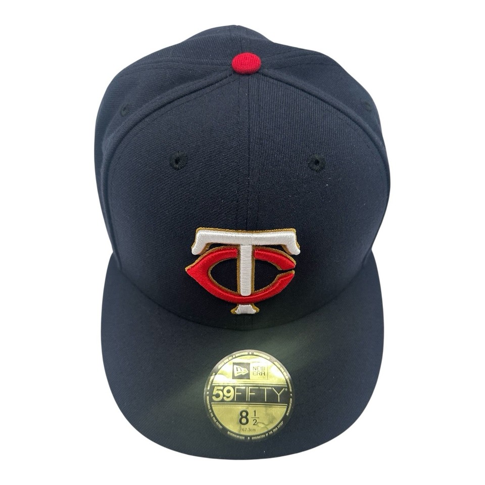 New Era 59Fifty Minnesota Twins Hat Cap Size 8 1/2 Fitted Navy Blue MLB ...