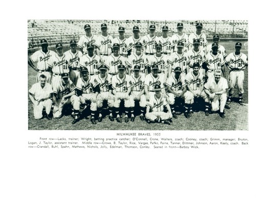 1955 MILWAUKEE BRAVES 8X10 TEAM PHOTO BASEBALL HOF MLB USA | eBay