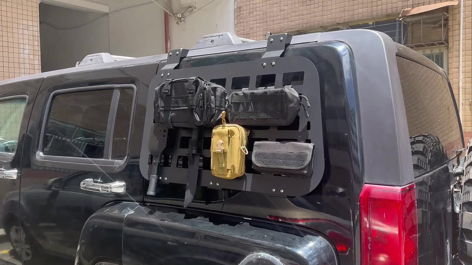 Exterior Rear Window Molle Panel Modular StorageBracket For Hummer H3 ...