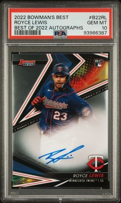 2022 Bowman's Best - Best of 2022 Autograph PSA 10 Royce Lewis (AU, RC ...