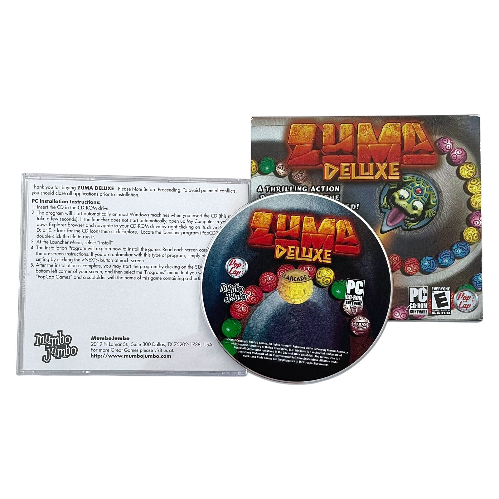 Zuma Deluxe PC CD-ROM 2004 PopCap Action Puzzle Game Tested & Working ...