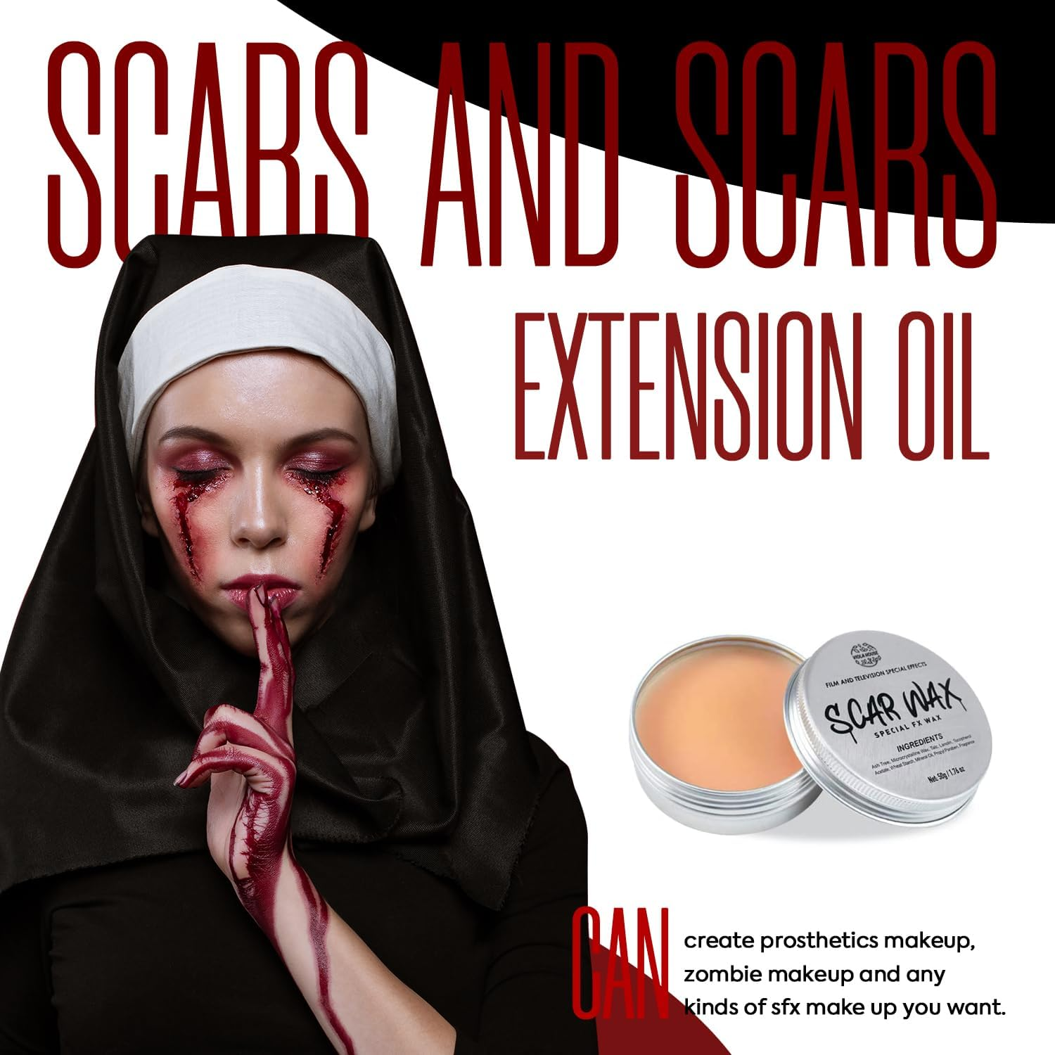 SFX Makeup Kit Halloween Special Effects Makeup, 6 Colors Bruise Wound ...