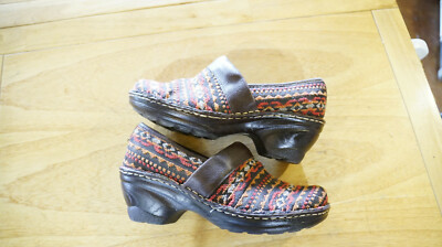 Softspots comfort clogs orange brown boho Italian wool leather Larissa ...