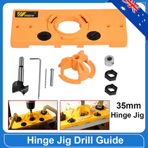 Concealed Hinge Jig Boring Hole Drill35mm Guide +Cutter Bit Set For ...