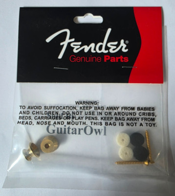 Fender Vintage Style Guitar Bass GOLD Strap Buttons 0018916049 FREE ...