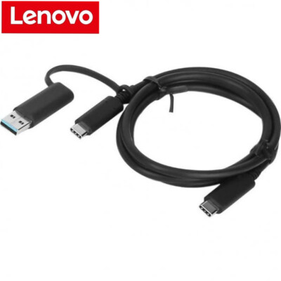 Lenovo USB-C Cable with USB-A Adapter 3ft 03X7470 For Thinkpad Hybrid ...
