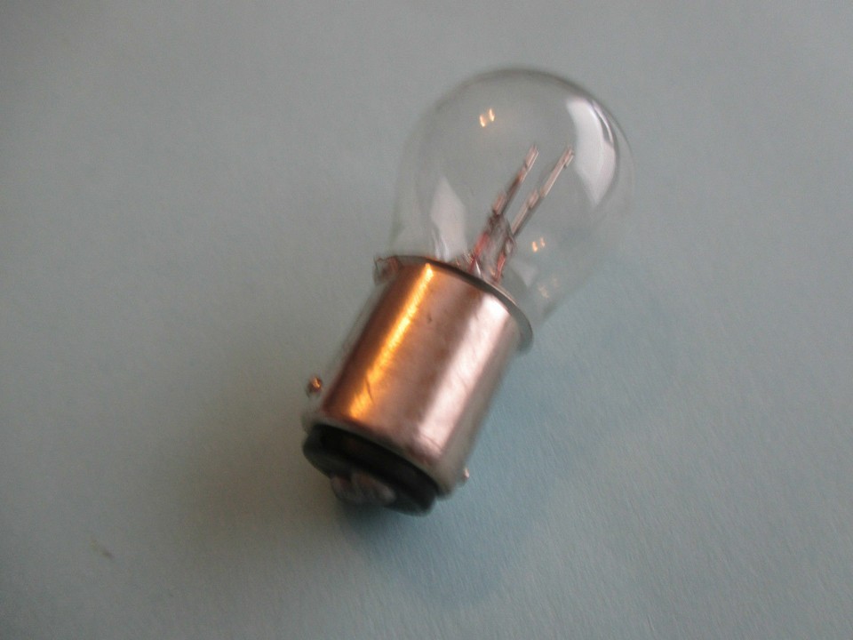 1158 6 VOLT GLASS BULBS X 10 NEW DUAL CONTACT 6V GLOBES TWIN FILAMENT ...