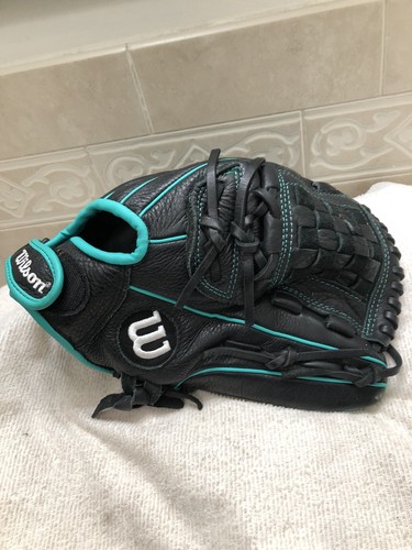 Wilson A500 Teal Girl’s Game Ready 12” Softball Glove Right Throw New ...