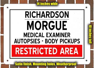Metal Sign - Morgue of Richardson for Halloween | eBay