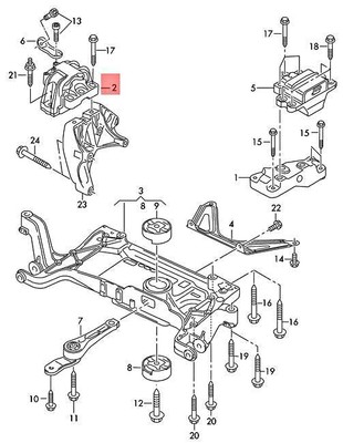 Genuine AUDI VW TT Coupe Roadster TTS Golf R32 Engine Mounting Right ...