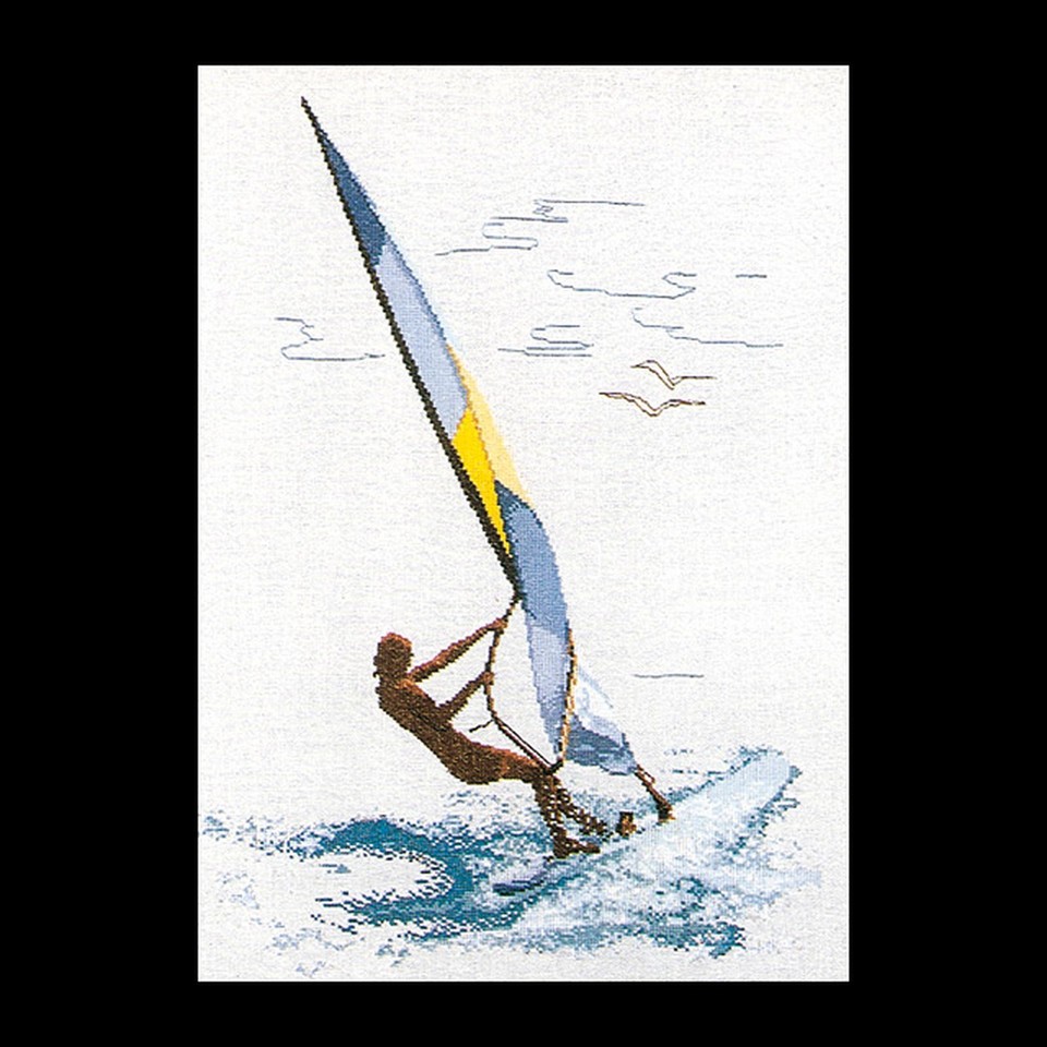 Cross-stitch kit Windsurfing Thea Gouverneur 1010 Linen | eBay