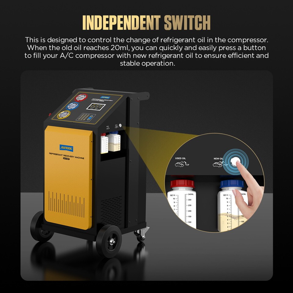 Fully Automatic AC Refrigerant Recovery Recycle Recharge Machine ...