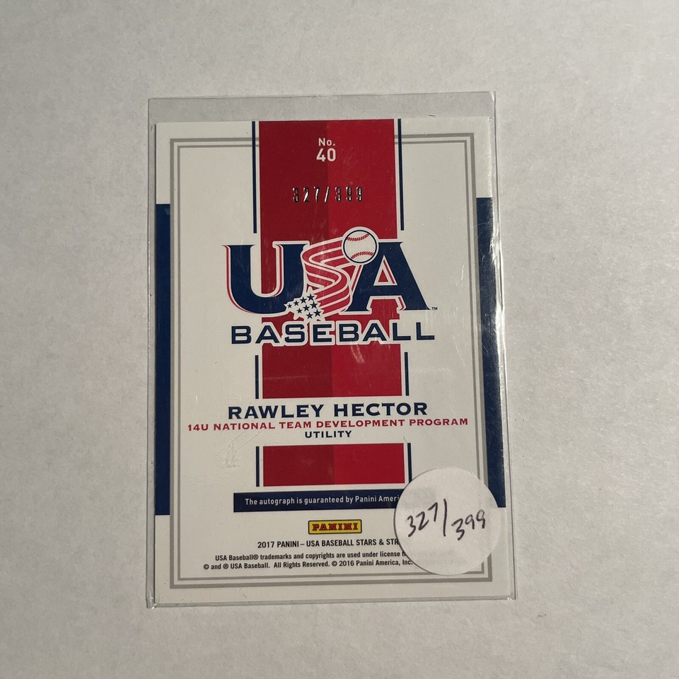 2017 Panini USA Baseball Stars & Stripes /399 Rawley Hector #40 Auto | eBay