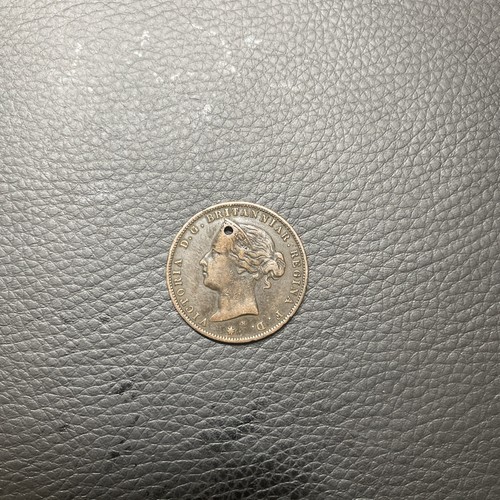 Very Rare 1877 H QUEEN VICTORIA ONE TWENTY FOURTH OF A SHILLING COIN VF ...