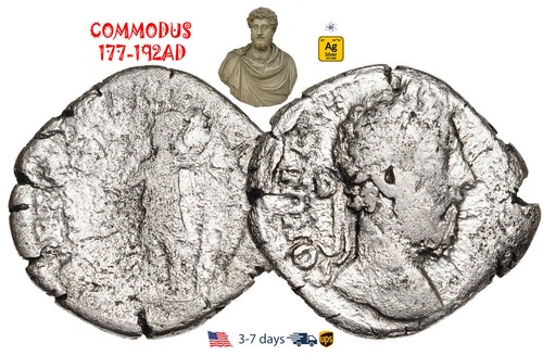 Ancient Roman Empire Coin Silver Denarius COMMODUS 177 - 192 AD ...