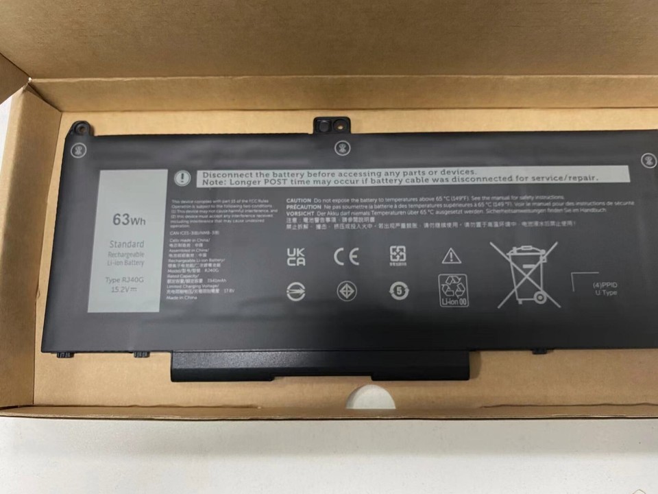 For Dell Latitude 5420 5520 Precision 3560 63Wh 4Cell Laptop Battery ...