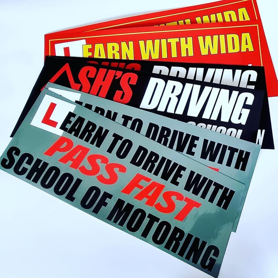 Driving School Roof Sign Stickers Vinyl Graphics, for Car Roof Box ...