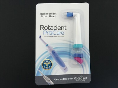 1 ROTADENT CONTOUR - PROCARE BRUSH HEAD FLAT ROTA DENT | eBay