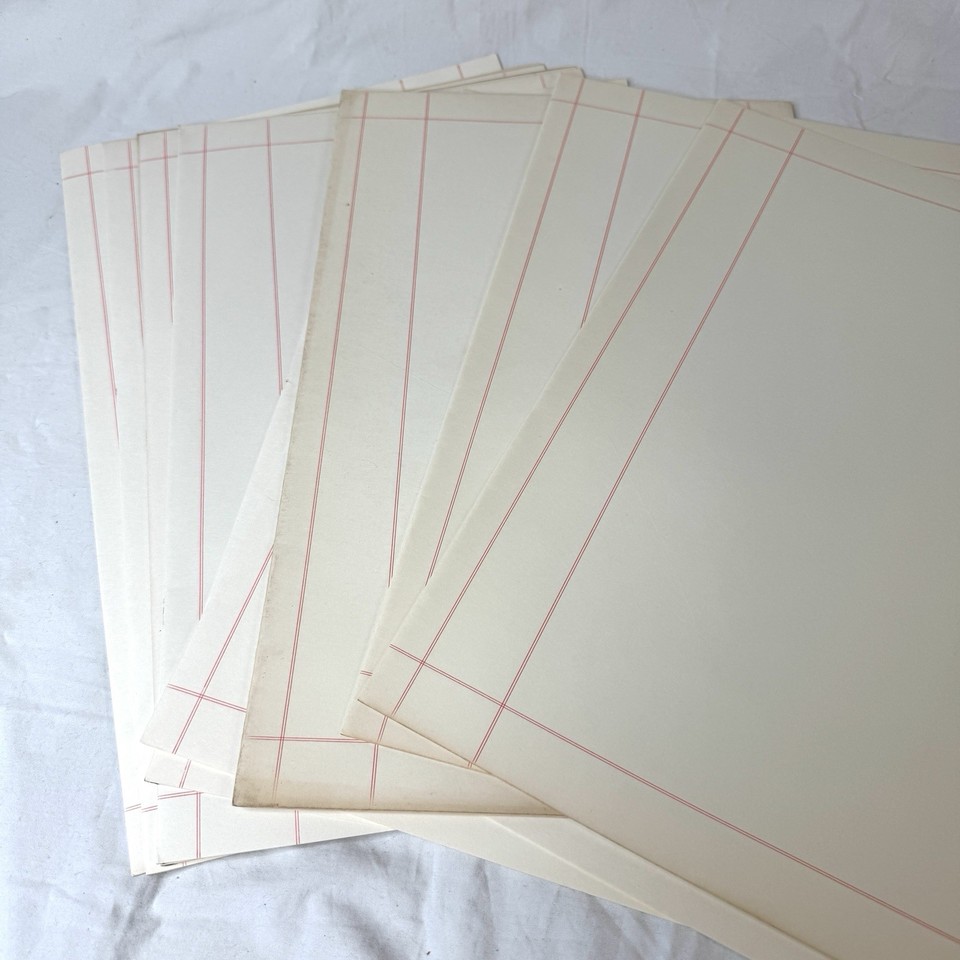 A Bundle of 10 X 4 Page Unused Large Legal Documents With Red Printed ...