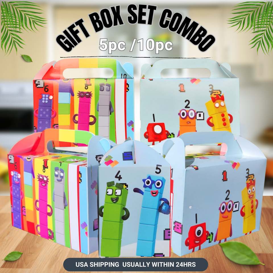 NUMBER BLOCKS Decoration Balloon party banner table cover plate cups ...