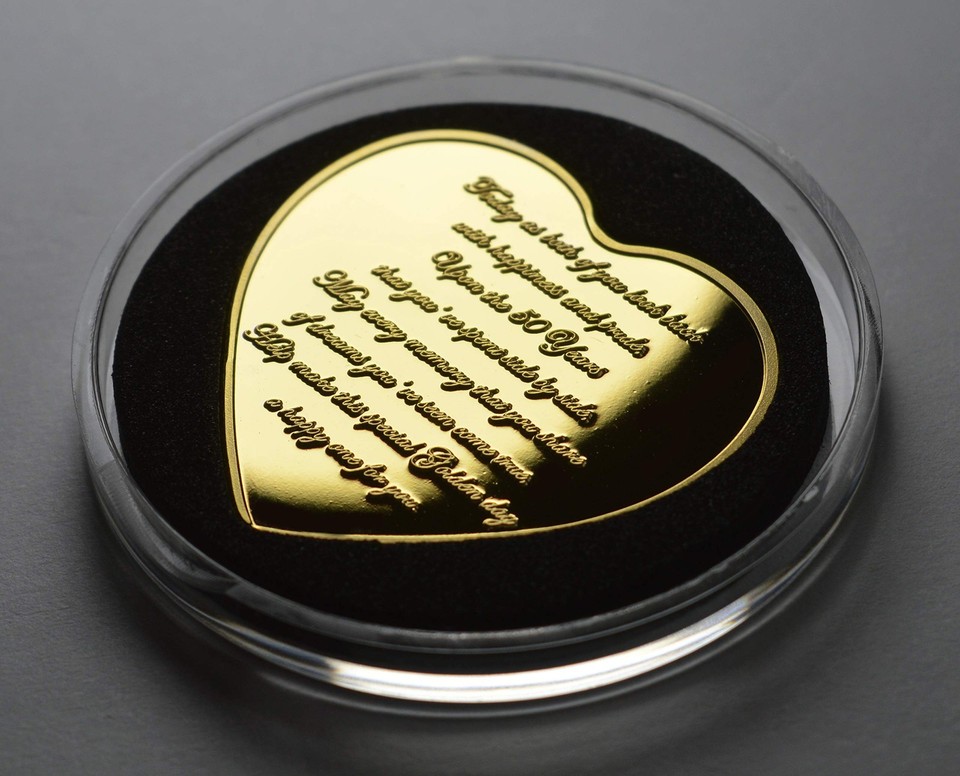 The Commemorative Coin Company Beautiful 50th GOLDEN WEDDING ...