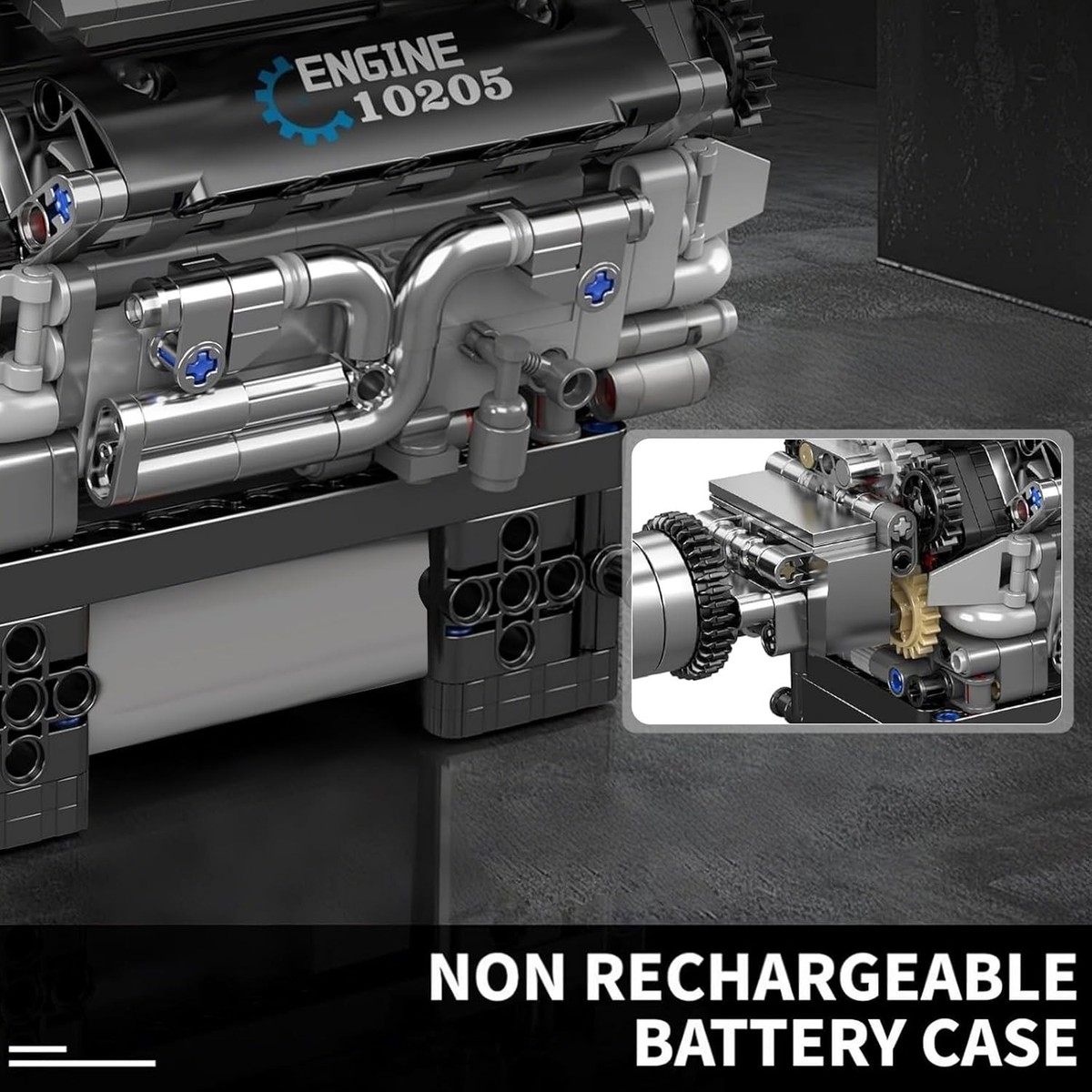 Small V8 Engine Kit That Runs On Gas Mould King V12 Engine Building ...
