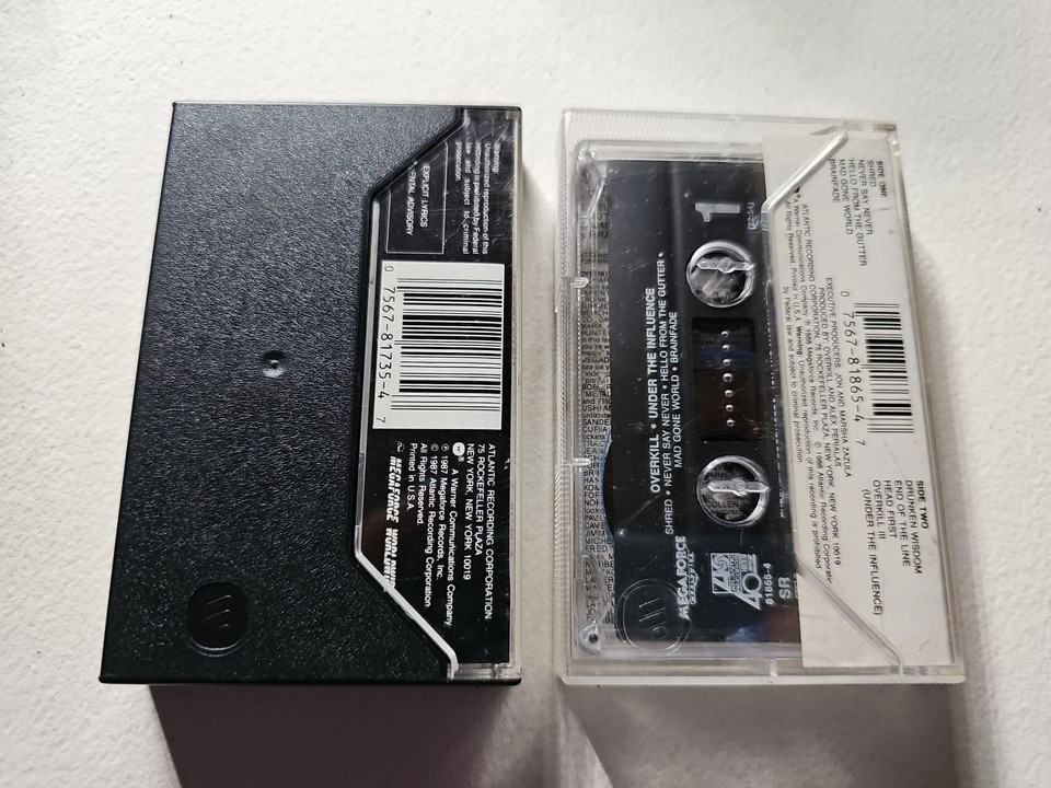 Overkill Lot Of 2 Taking Over & Under The Influence Cassette Tape ...