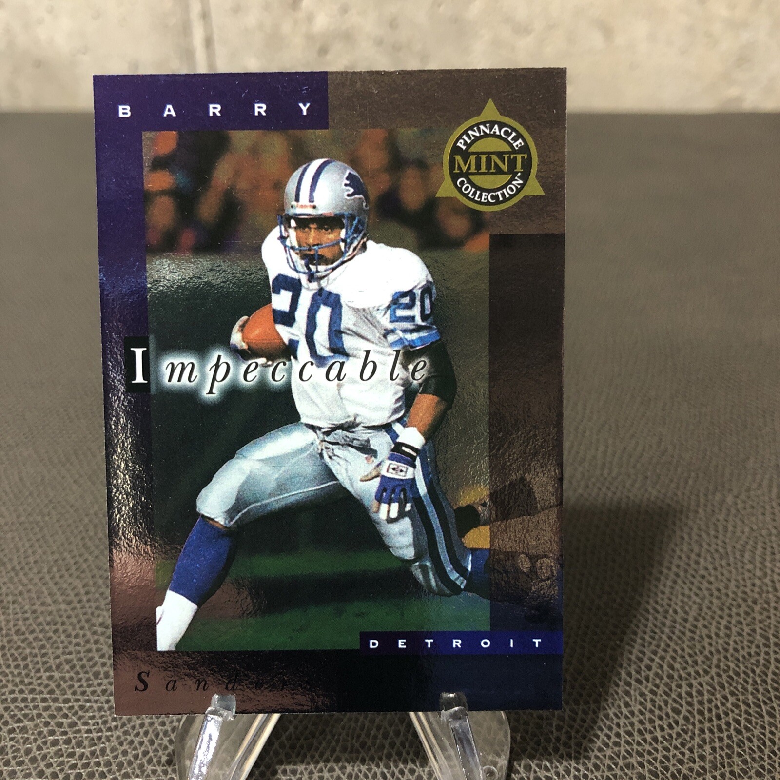 1998 Pinnacle Mint Collection Impeccable Barry Sanders #6 HOF Detroit ...