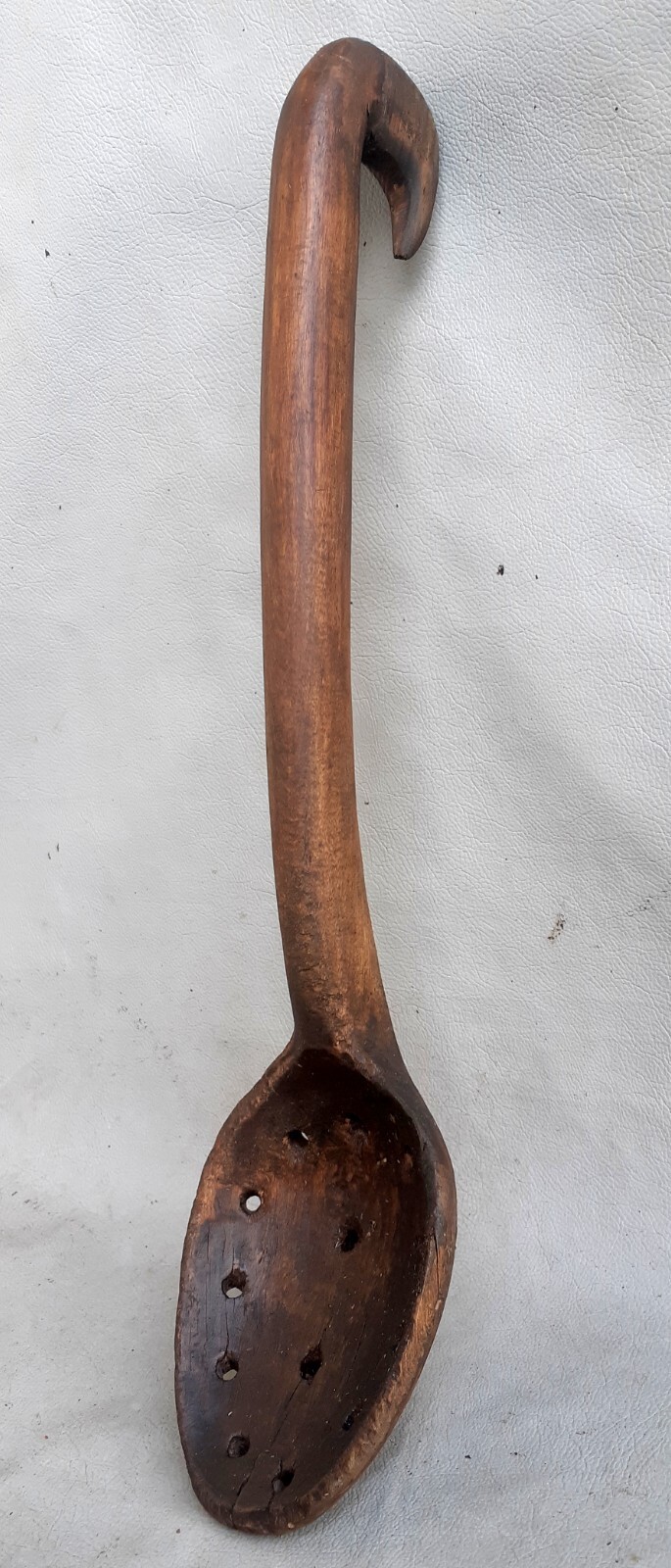 Antique Unique Wooden Large Spoon HANDMADE Tool | eBay