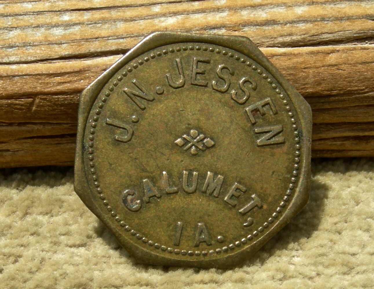 ca 1900s CALUMET IOWA (tiny RR O'Brien Co nr CHEROKEE IA) "JN JESSEN ...