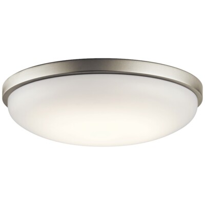 Kichler Flush Mount LED 17.75x4.5", Brushed Nickel, White Acrylic ...