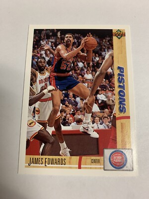 1991-92 Upper Deck NBA James Edwards Detroit Pistons | eBay