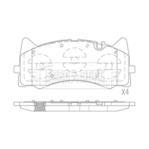 Brake Pads Set Front For Mercedes AMG GT C190 Coupe Borg 0004204700 ...