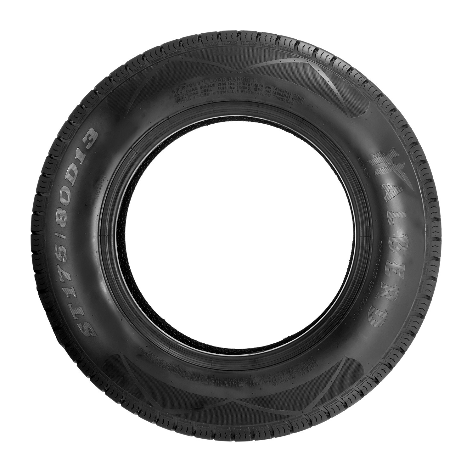 Premium Trailer Tires 175 80 13 ST175/80D13 Radial 6 Ply LR w/Scuff ...