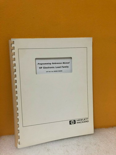 HP 06060-90005 Electric Load Family Programming Reference Manual | eBay