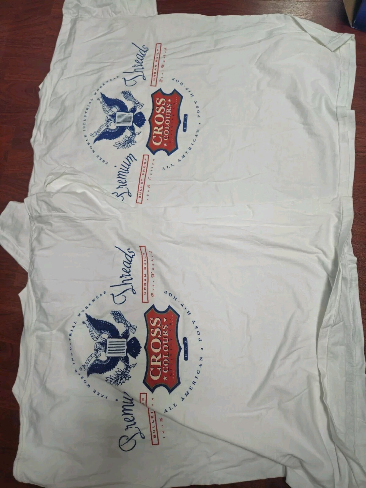 2 Vintage Cross Colours Premium Threads Shirts OSFA - Gem