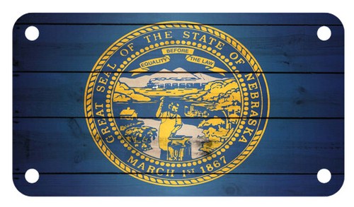Nebraska State Flag Motorcycle ATV 4" x 7" License Plate USA Patriotic ...