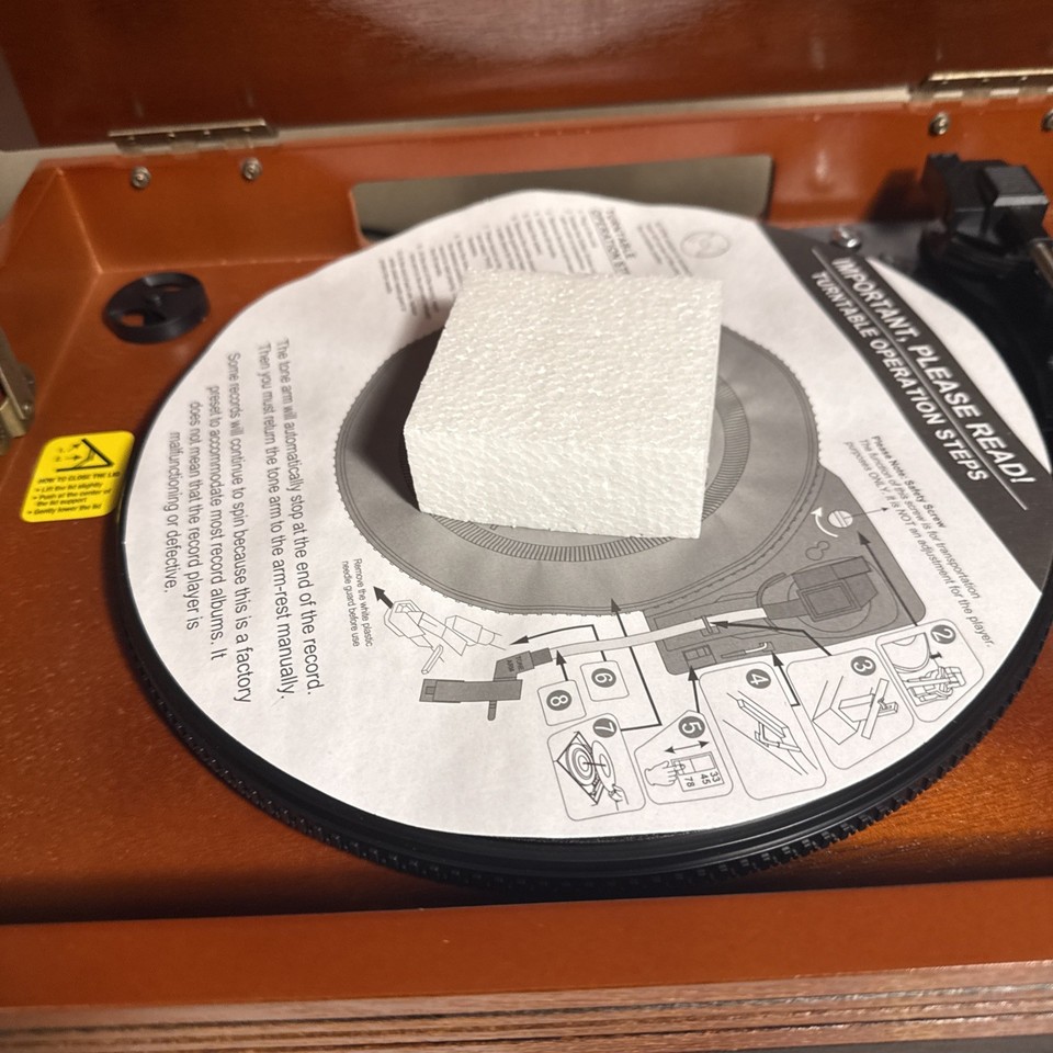 Victrola VTA-600B-ESP Navigator 8-In-1 Classic Bluetooth Record Player ...