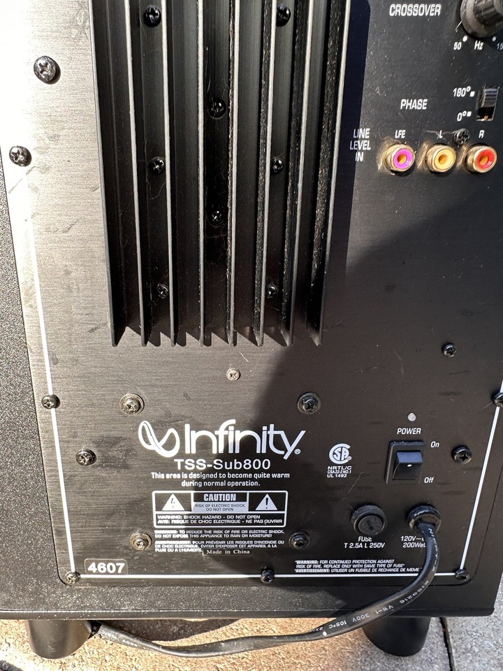 Infinity powered subwoofer (TSS-Sub800) | eBay
