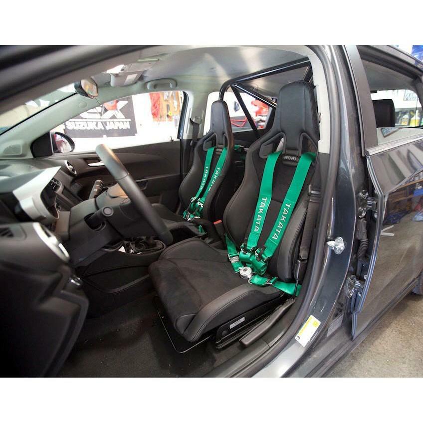 2 Set x TAKATA GREEN Universal 3' Inch 4 Point Racing Harness/Quick ...
