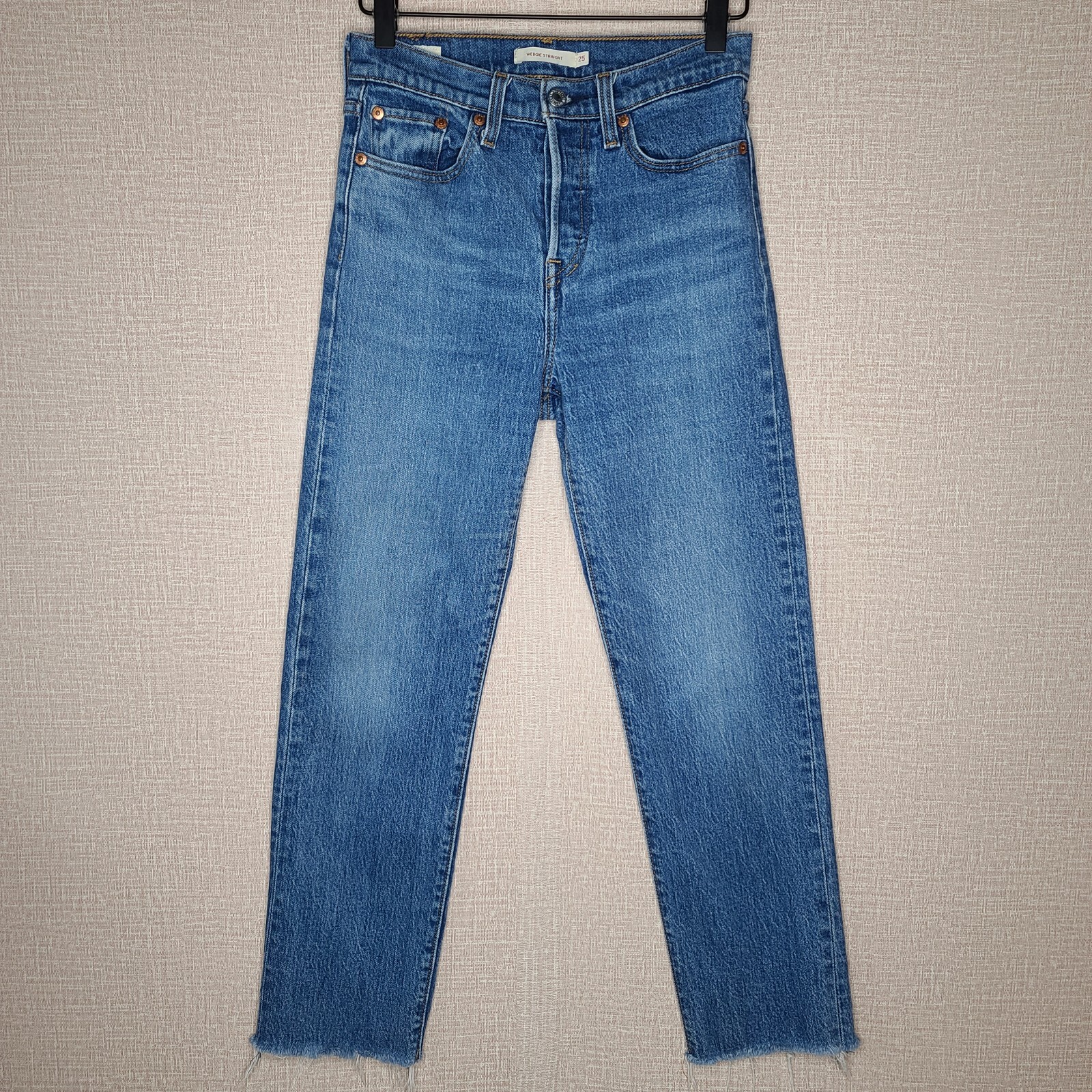 Levi's Premium Wedgie Straight Medium Wash High-Rise … - Gem
