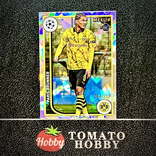 TOPPS MERLIN CHROME UEFA 2023-24 PARIS BRUNNER RC /250 ATOMIC REFRACTOR ...