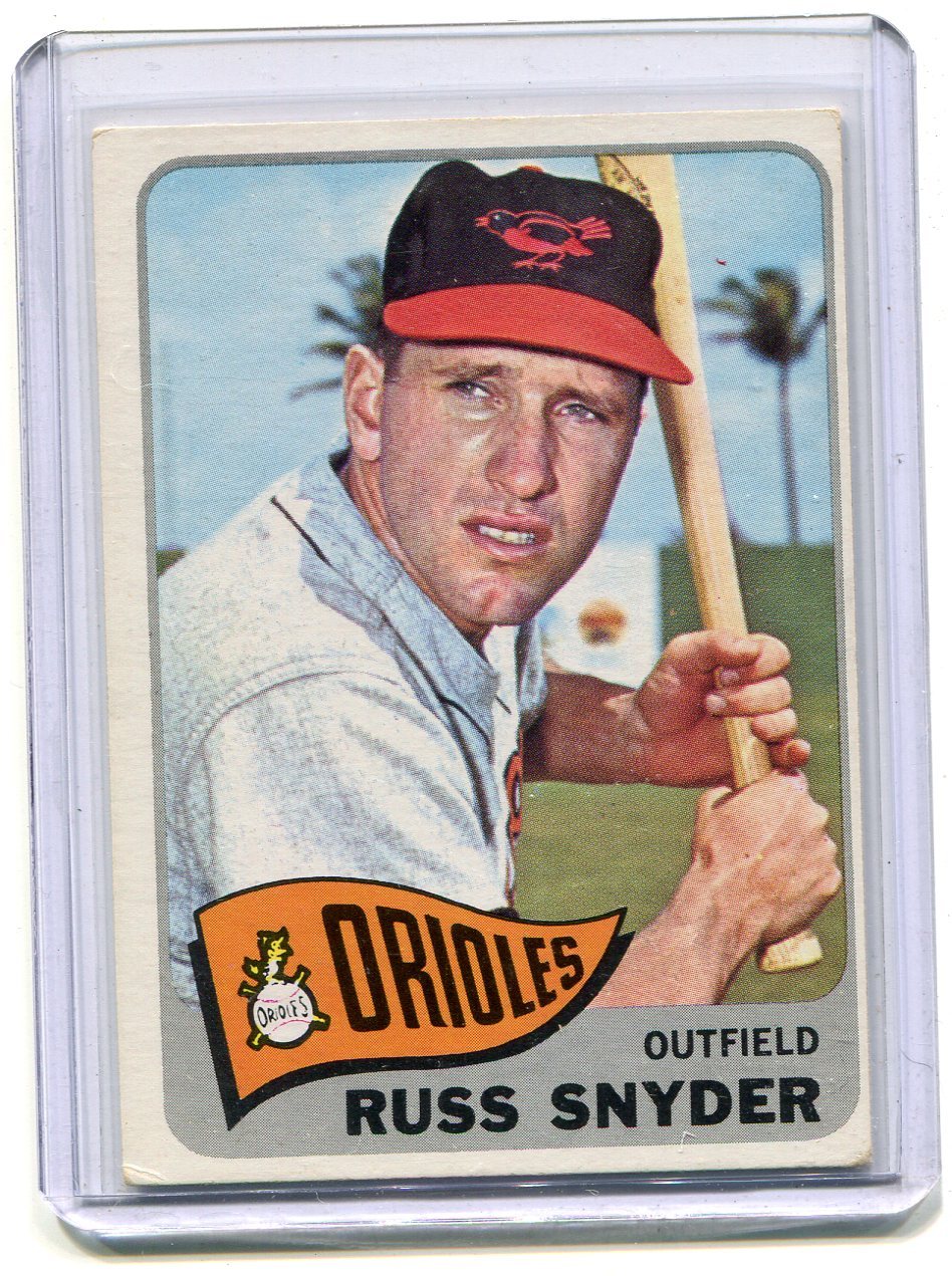 1965 Topps Baseball Card Russ Snyder Baltimore Orioles Ex Mint # 204 | eBay