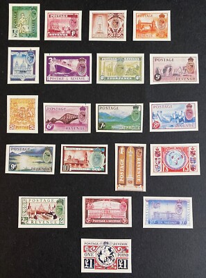 Rare Harrington and Byrne Issued 1950 KGVI Geniality Essay Stamps Set ...