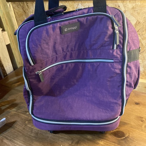 Biaggi Purple Expanding Rolling Carry On Travel Bag Weekender Luggage ...