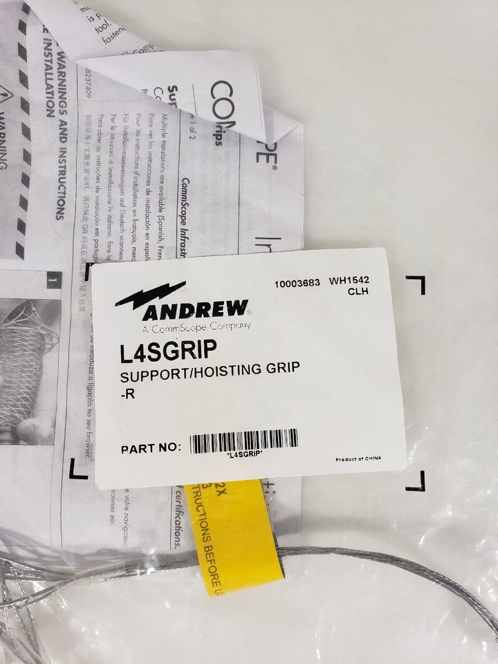Commscope Andrew L4SGRIP Support Hoisting Grip for 1/2" Coaxial Cable ...