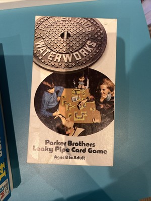 WATERWORKS VINTAGE 1972 PARKER BROTHERS LEAKY PIPE CARD GAME 100% ...