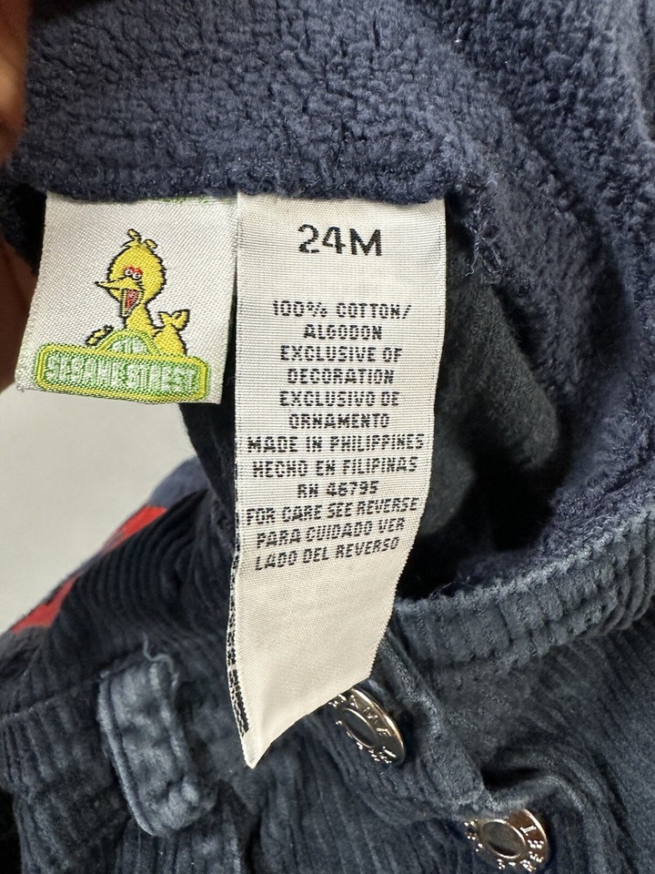 cute 90s Sesame Street Character Overalls denim baby toddler 24 months ...