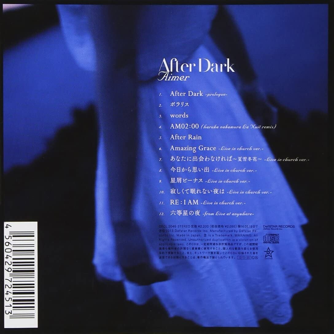 New Aimer After Dark CD Japan DFCL-2046 4560429724513 | eBay